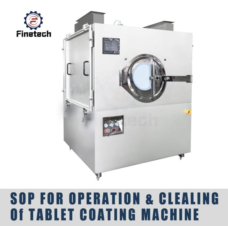 SOP of the Tablet Coating Machine